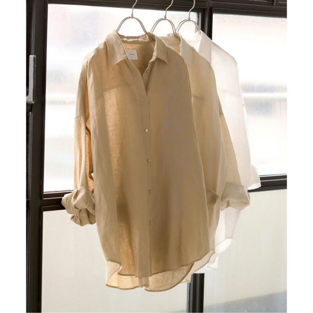 スピック＆スパン（Spick and Span）/《追加2》80リネンカシュクールビッグシャツ