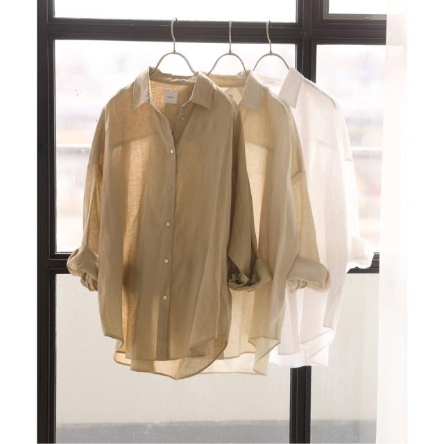 スピック＆スパン（Spick and Span）/《追加2》80リネンカシュクールビッグシャツ