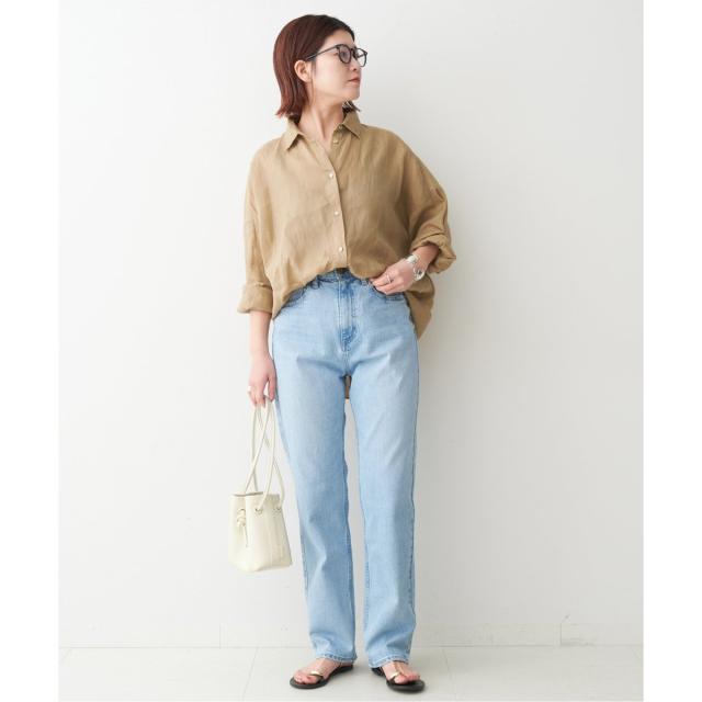 スピック＆スパン（Spick and Span）/《追加2》80リネンカシュクールビッグシャツ