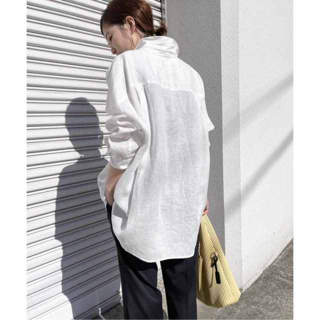 スピック＆スパン（Spick and Span）/《追加2》80リネンカシュクールビッグシャツ