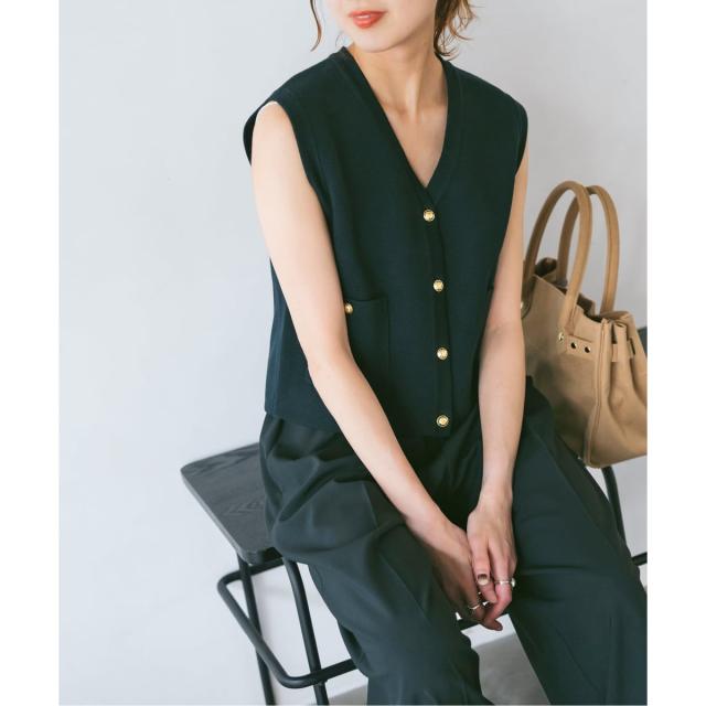 スピック＆スパン（Spick and Span）/バルキーヤーンミラノリブニットベスト