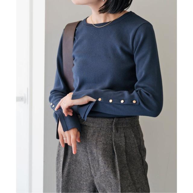 スピック＆スパン（Spick and Span）/スリーブメタルボタンニット