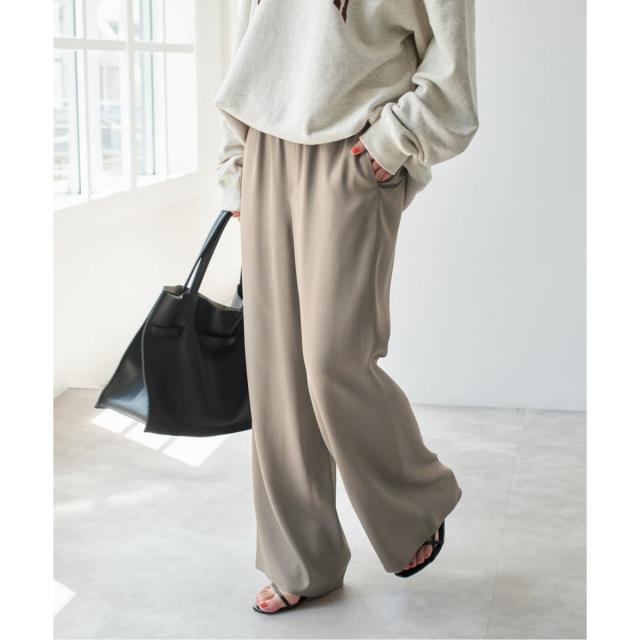 スピック＆スパン（Spick and Span）/サテンイージーベルボトムパンツ