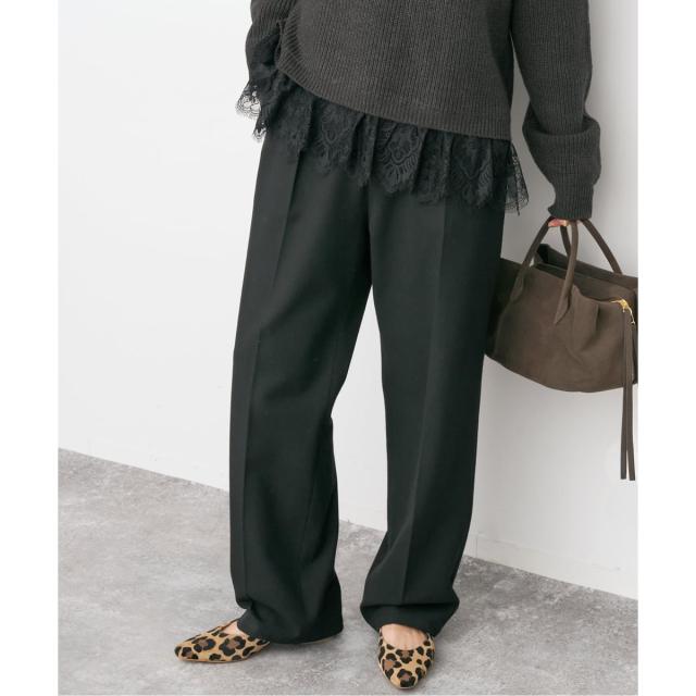 スピック＆スパン（Spick and Span）/《手洗い可》起毛タックテーパードパンツ