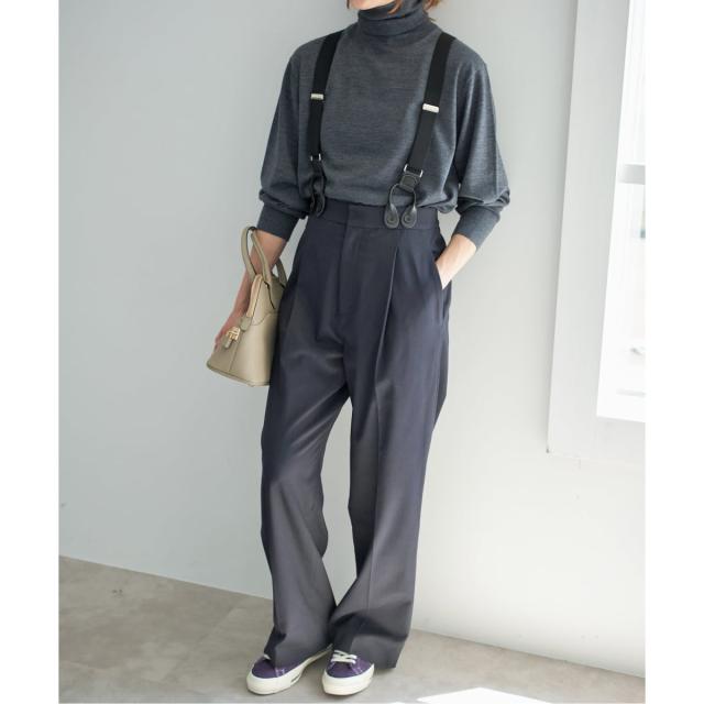 スピック＆スパン（Spick and Span）/サスペンダー付きワイドストレートパンツ