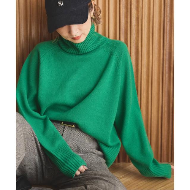 スピック＆スパン（Spick and Span）/ウールカシミヤ ラグランタートルニット