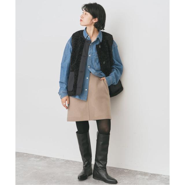 スピック＆スパン（Spick and Span）/《追加》メルトンAラインミニスカート