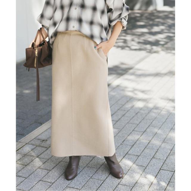 スピック＆スパン（Spick and Span）/ダブルフェイスストレートスカート