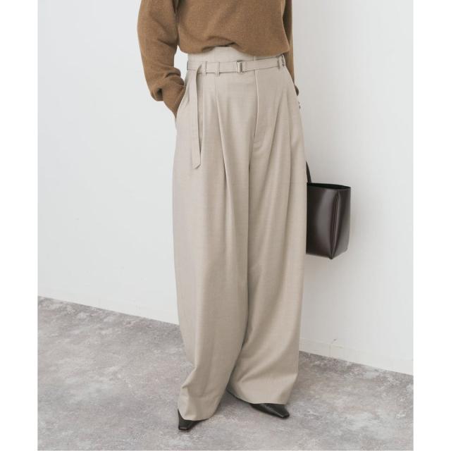 スピック＆スパン（Spick and Span）/サキソニーベルテッドワイドパンツ