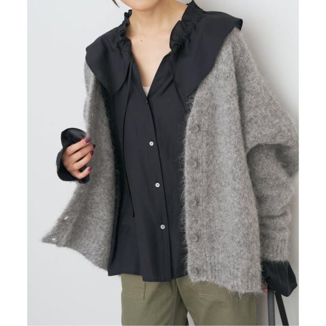 スピック＆スパン（Spick and Span）/ポリアセテートラッフルカラーブラウス