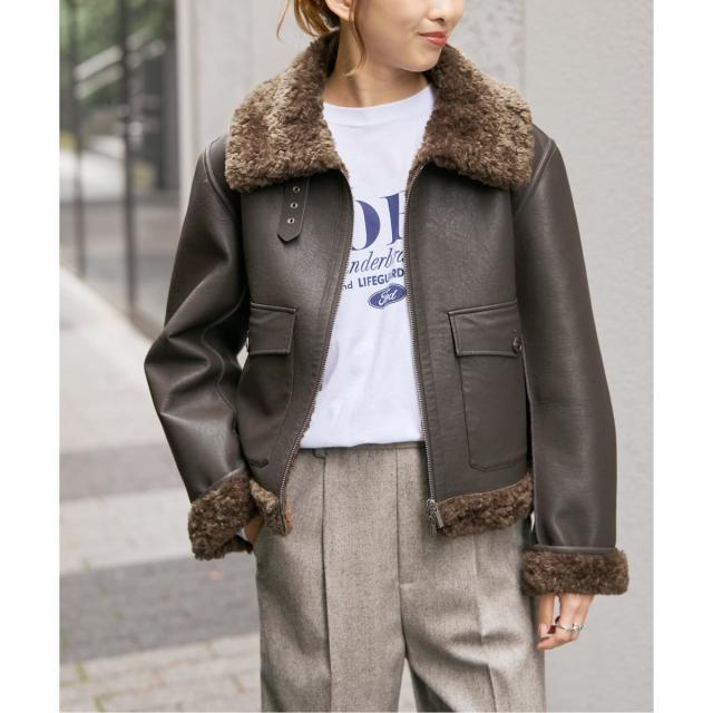 スピック＆スパン（Spick and Span）/フェイクムートンフライトジャケット