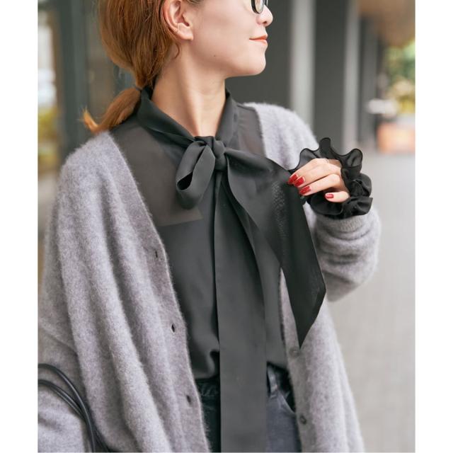 スピック＆スパン（Spick and Span）/エアリーシフォンボウタイブラウス