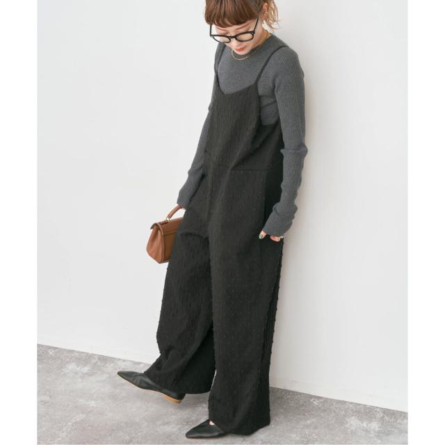 スピック＆スパン（Spick and Span）/《WEB限定》ドットジャガードサロペット