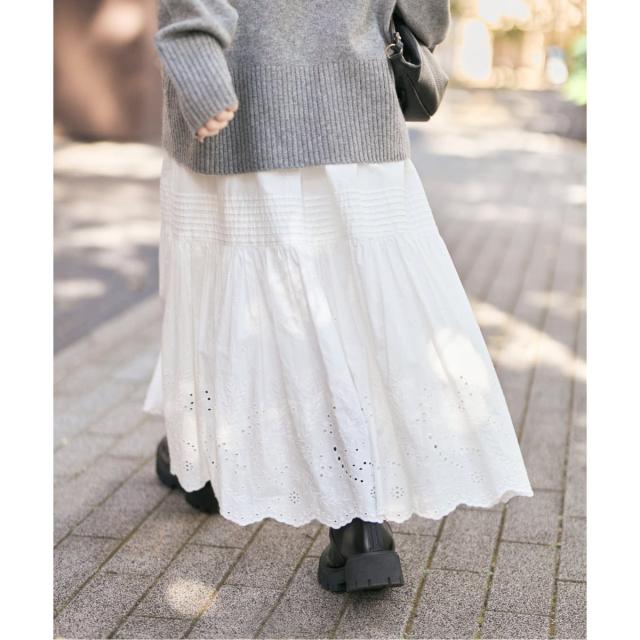スピック＆スパン（Spick and Span）/《追加2》エンブロイダリーレーススカート