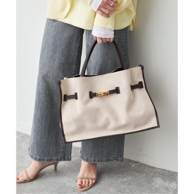 スピック＆スパン（Spick and Span）/《予約》VIOLAd’ORO / ヴィオラドーロ キャンバス*レザートートバッグL*