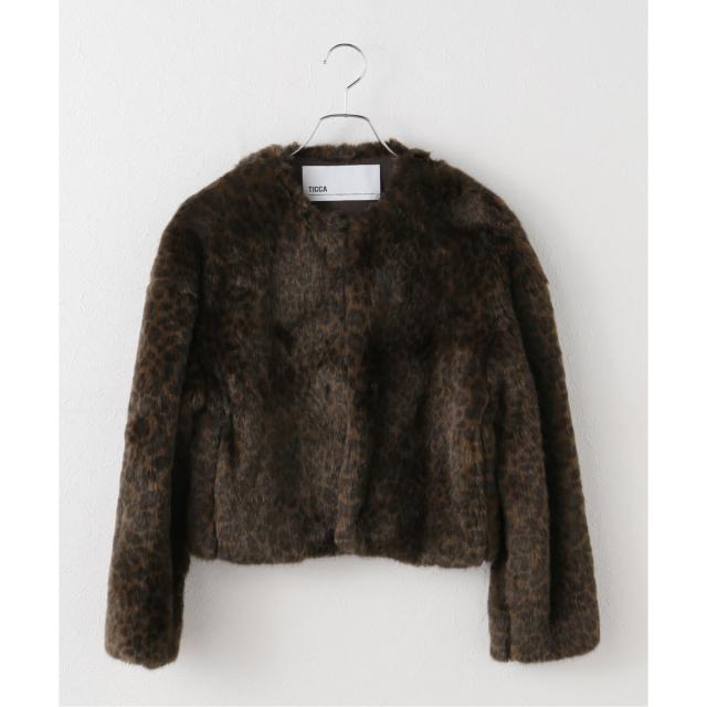 スピック＆スパン（Spick and Span）/TICCA / ティッカ レオパードファーショートコート