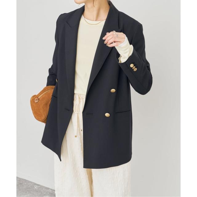 スピック＆スパン（Spick and Span）/《新色有り / 追加予約》プレーンウィーブダブルブレストジャケット