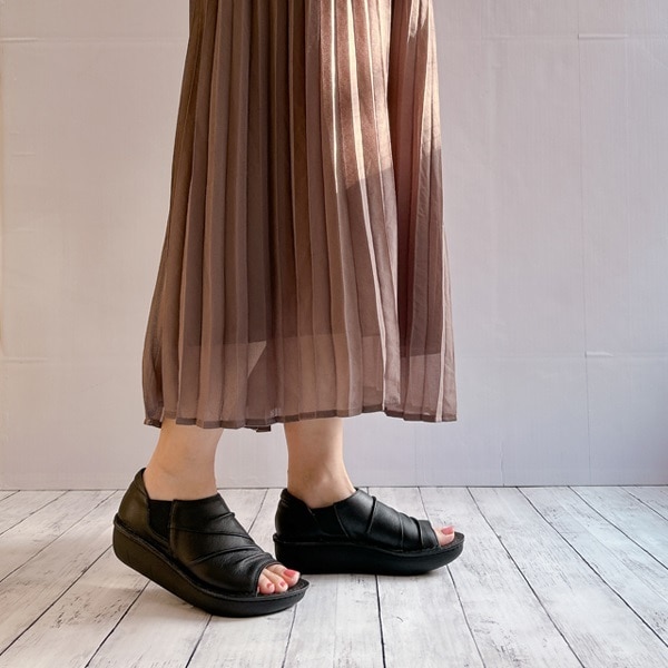 JS ハートレーベル（JS Heartlavel）/オープントゥ 本革 柔らか