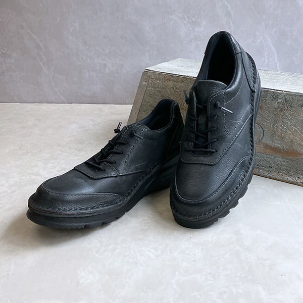 JS ハートレーベル（JS Heartlavel）/【25秋冬新作】軽量 幅広 エイジングレザー マニッシュシューズ