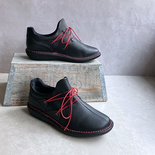 JS ハートレーベル（JS Heartlavel）/【25秋冬新作】アクセントシューレースデザイン コンフォート レザースリッポン