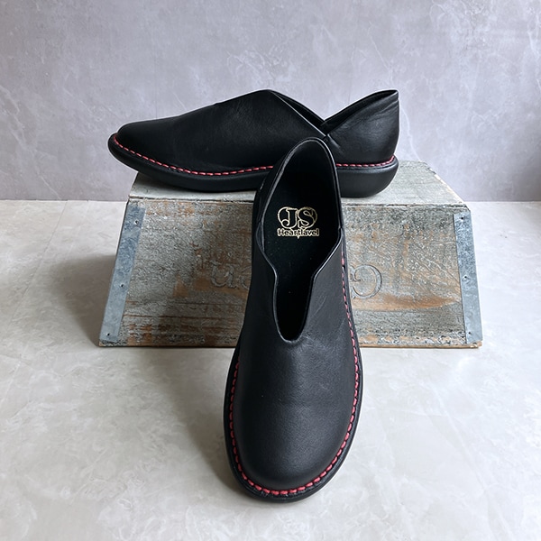 JS ハートレーベル（JS Heartlavel）/【25秋冬新作】カットデザインコンフォートレザースリッポン