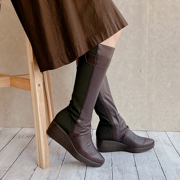 JS ハートレーベル（JS Heartlavel）/【25秋冬新作】【人気商品】ストレッチロングブーツ