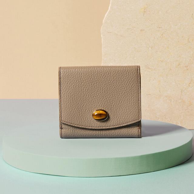 トプカピ（TOPKAPI）/【TOPKAPI】 gemdrops ジェムドロップ ミニエンボスレザー 天然石 二つ折り 財布