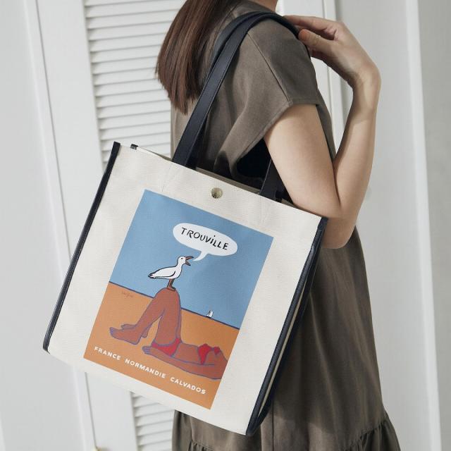 トプカピ（TOPKAPI）/サヴィニャック × Breath TOPKAPI アート プリント キャンバス トート バッグ