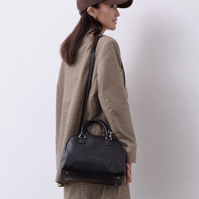 トプカピ（TOPKAPI）/スムースレザー ロゴ ボストン バッグ