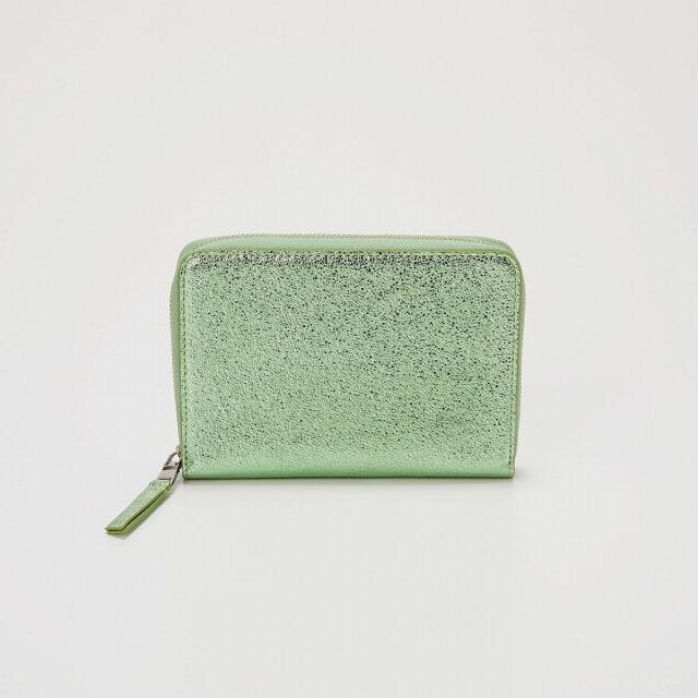 トプカピ（TOPKAPI）/ウォッシュド レザー メタリック ラウンドファスナー 二つ折り財布/パスポート対応