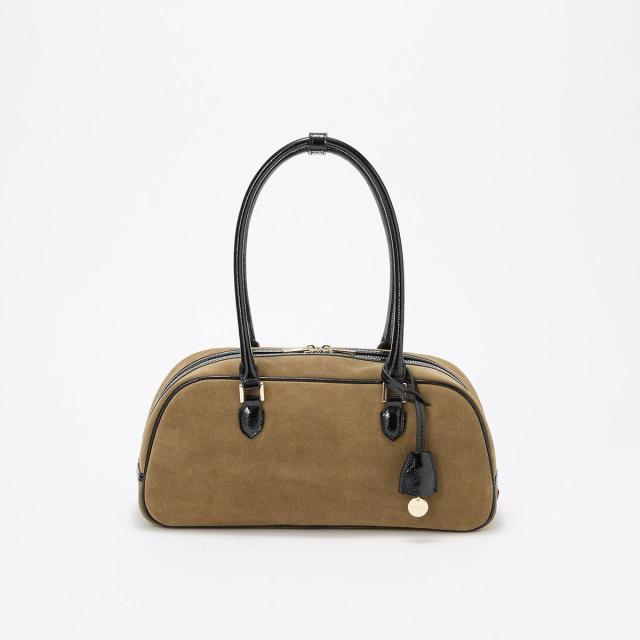 トプカピ（TOPKAPI）/【TREASURE TOPKAPI】スエード エナメルコンビ ワイド ボストンバッグ チャーム付き