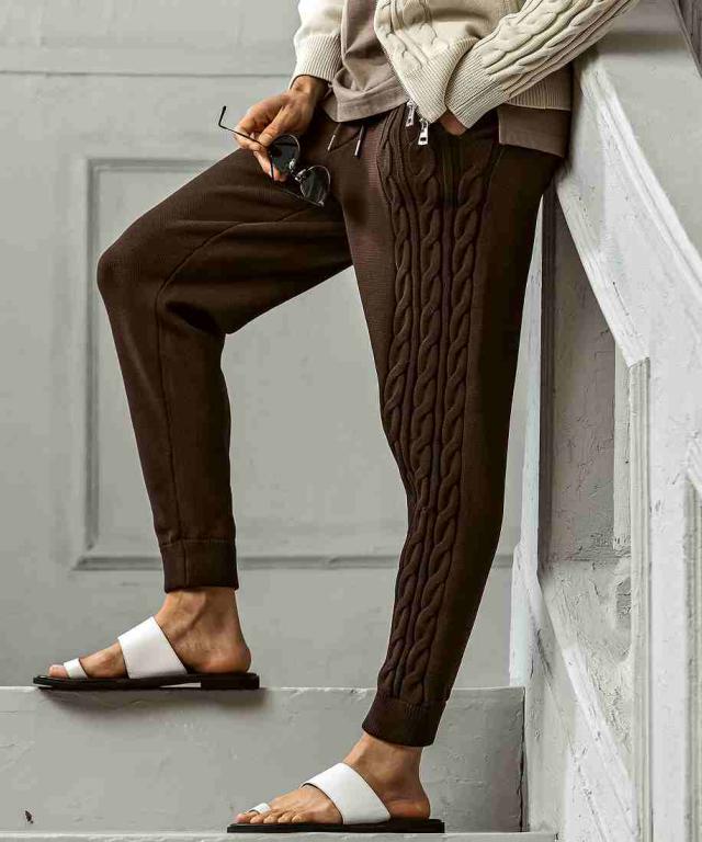 エイケイエム コンテンポラリー（AKMContemporary）/AKM Contemporary サイドケーブルニットパンツ【WEB/直営店限定】