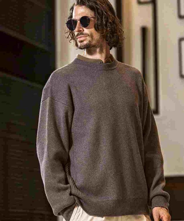 エイケイエム コンテンポラリー（AKMContemporary）/AKM Contemporary コットンカシミヤミラノリブクルーネックニット【WEB/直営店限定】