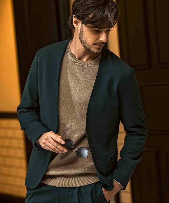 エイケイエム コンテンポラリー（AKMContemporary）/AKM Contemporary ウールブレンドノーカラージャケット 【WEB/直営店限定】