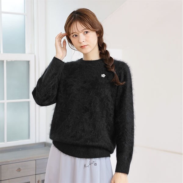 マリークワント（MARY QUANT）/カシミヤシャギーニット プルオーバー