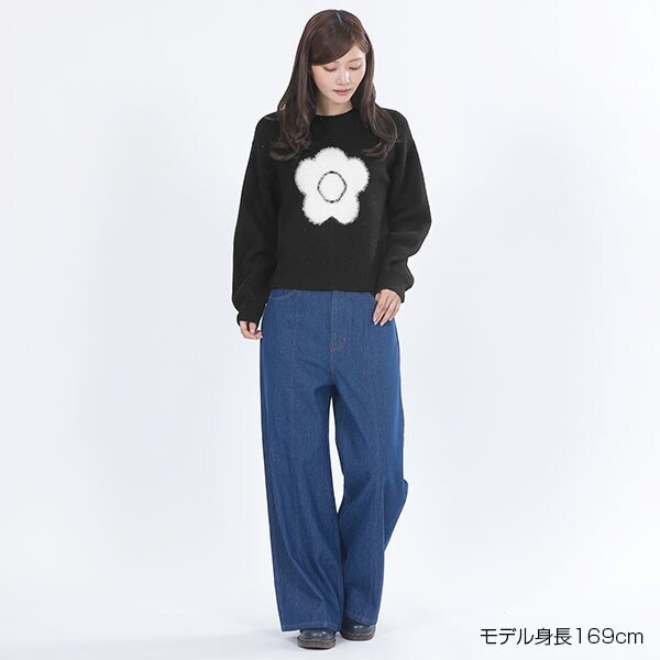 【NEW】マリークワント（MARY QUANT）/ファーデイジーラメニット プルオーバー