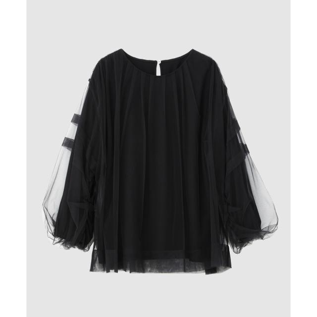 ロペ（ROPE’）/チュールレイヤードブラウスライクカットソー