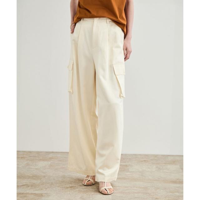 ロペ（ROPE’）/【洗える】シャイニーサテンパンツ/一部セットアップ対応