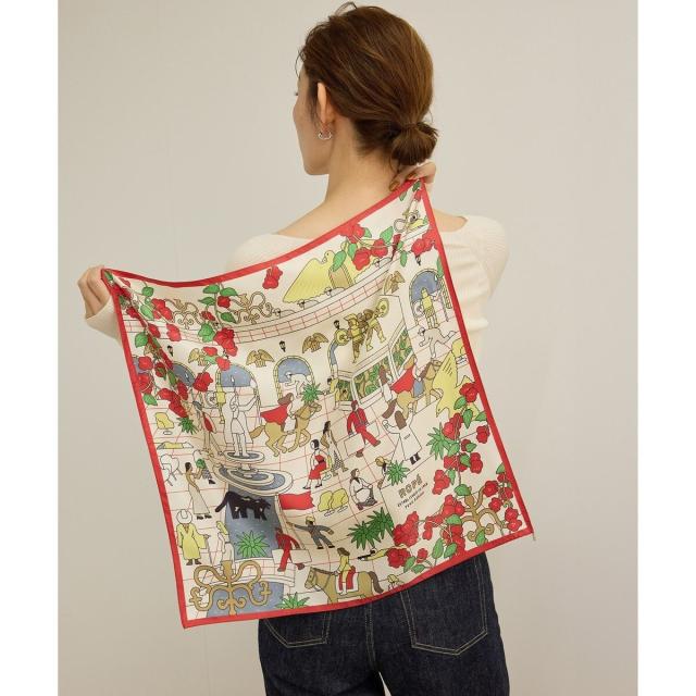 ロペ（ROPE’）/【4 ARTIST for ROPE’】コラボ シルクスカーフ/Sサイズ