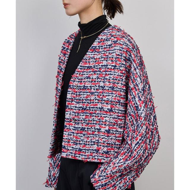 ロペ（ROPE’）/MALHIA−KENT(マリアケント) ツイードＶネックジャケット