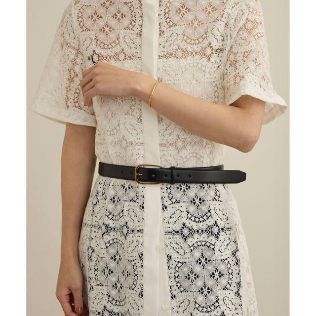 ロペ（ROPE’）/シグネットバックルレザーワイドベルト