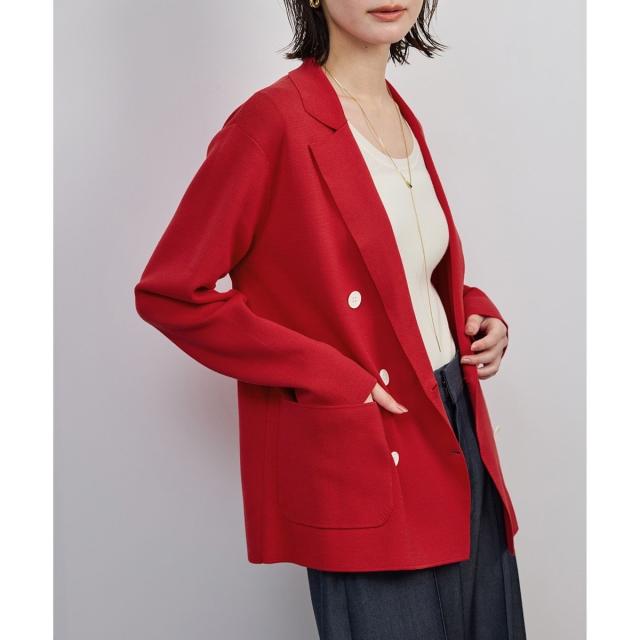 ロペ（ROPE’）/シルクコットン総針ニットジャケット/イージーケア