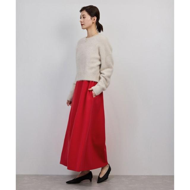 ロペ（ROPE’）/シルクコットン総針Aラインワンピース/イージーケア