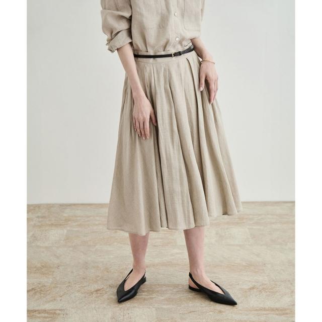 ロペ（ROPE’）/【洗える】ヨーロピアンリネンフレアスカート/一部セットアップ対応