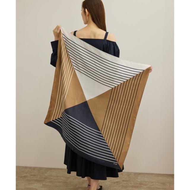 ロペ（ROPE’）/ストライプパターンシルクスカーフ