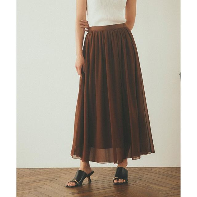 ロペ（ROPE’）/【洗える】ブライトネスヤーン サイドプリーツスカート