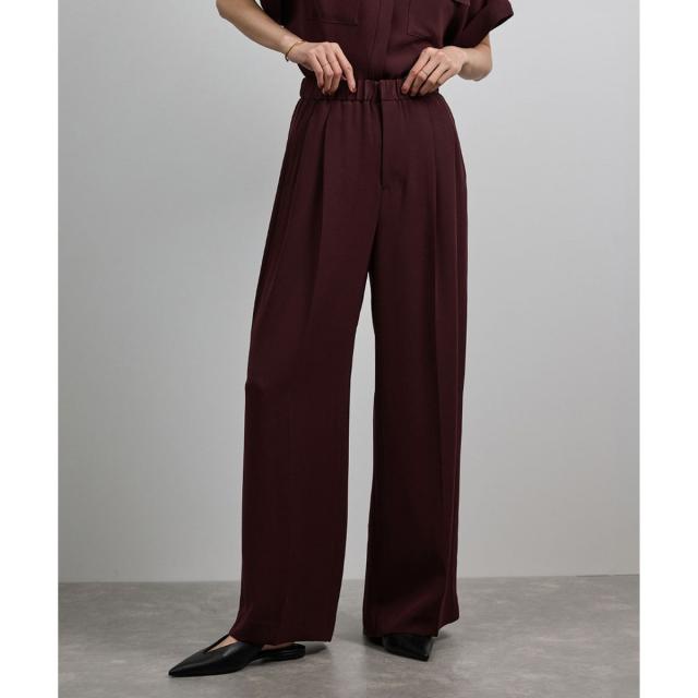 ロペ（ROPE’）/【洗える・カセット服】ライトトリアセイージーワイドパンツ/お仕事・通勤・セットアップ対応