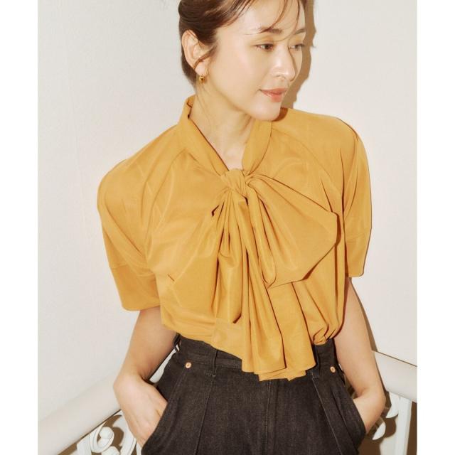 ロペ（ROPE’）/【洗える】シアートリコットボウタイブラウス