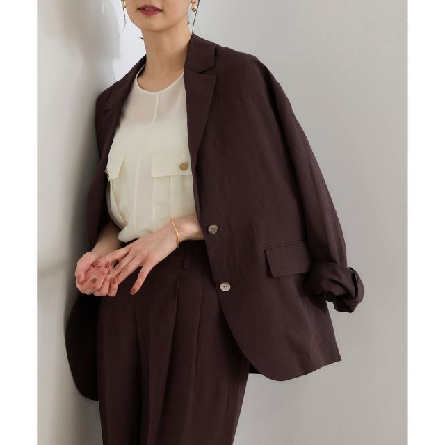 ロペ（ROPE’）/レーヨンリネン ライトジャケット【セットアップパンツ・ワンピース対応】