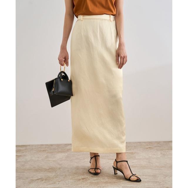 ロペ（ROPE’）/アセテートリネンバッククロススカート/洗える